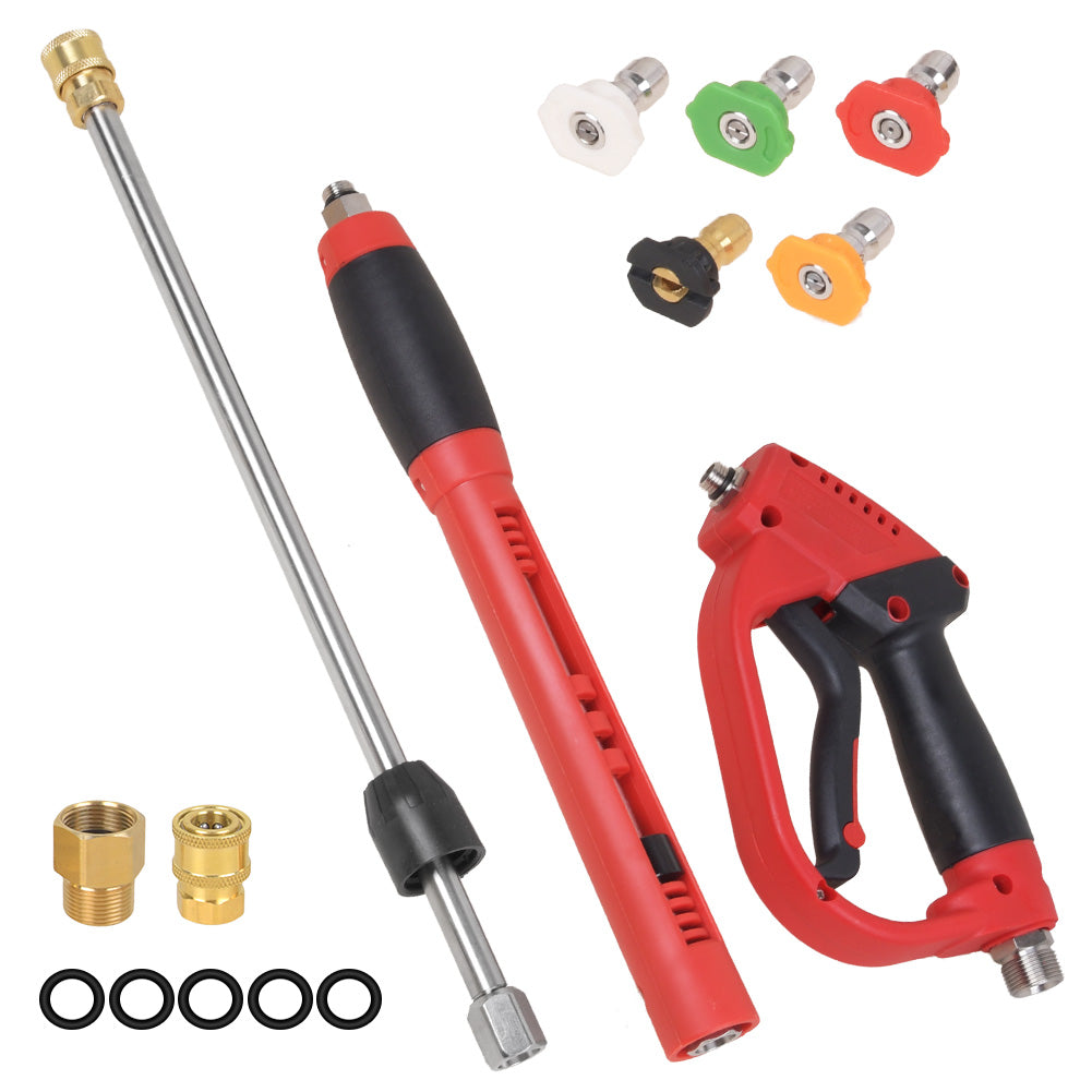 High Pressure Washer Spray Gun 5000 PSI Jet Lance Trigger Wash Water 5 ...