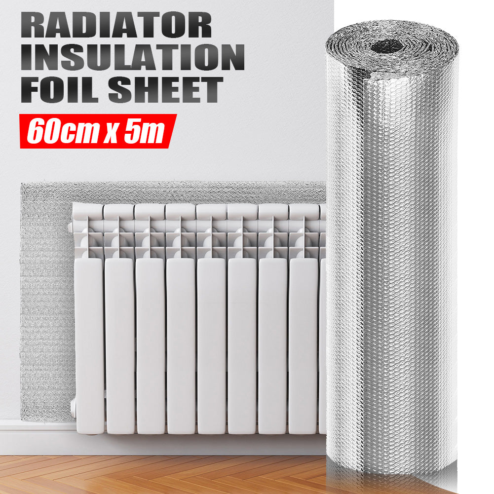 60cmx5m Radiator Insulation Foil Heat Reflector Sheet Energy save Foil ...