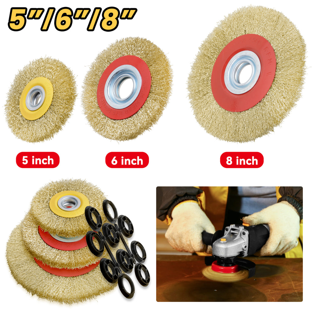 Wire Wheel Grinder Bench Grinding Grinder Wire Brush Fine With Reducer ...