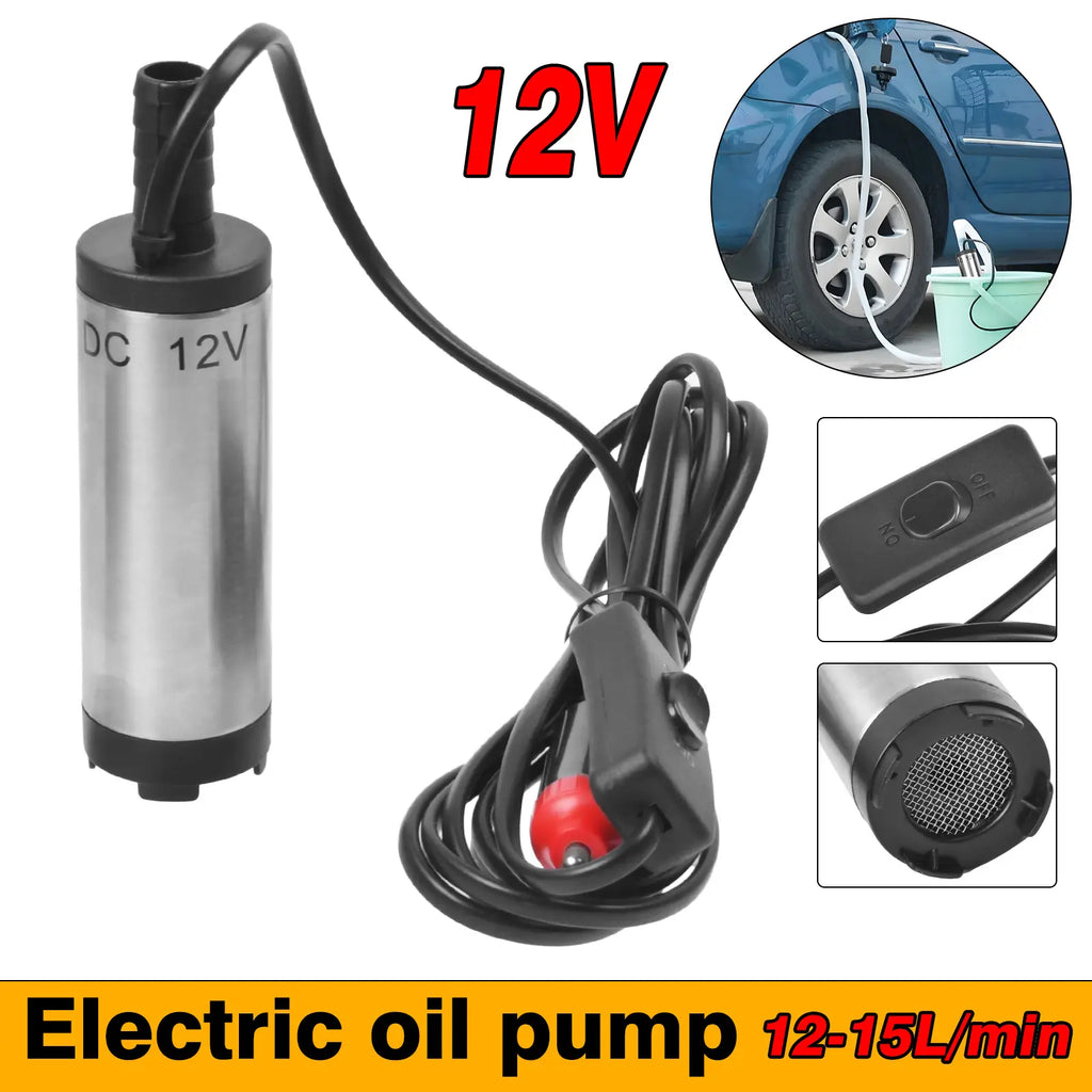 38mm Diesel Fuel Pump DC 12V Transfer Pump Water Oil Fluid Refuelling ...